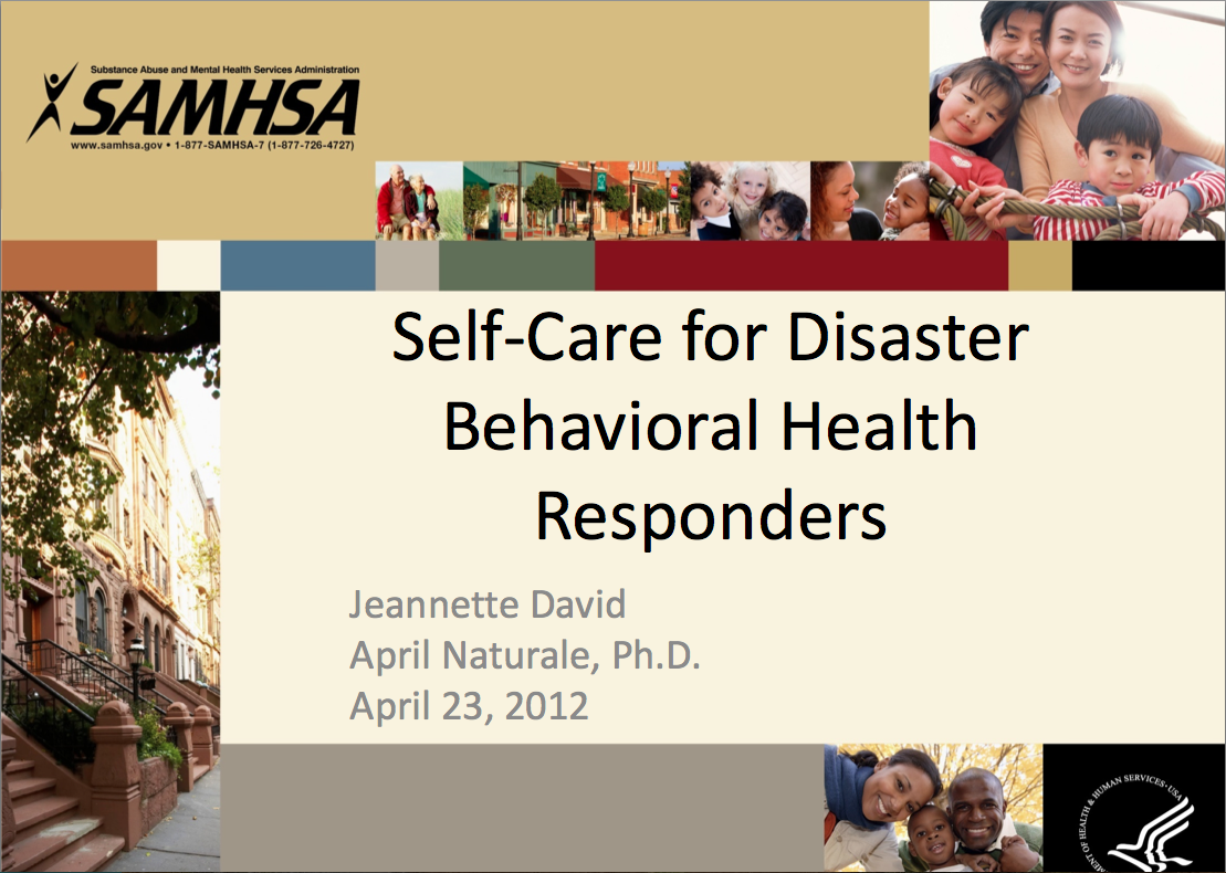 Self-Care for Disaster Behavioral Health Responders - Maine Disaster ...